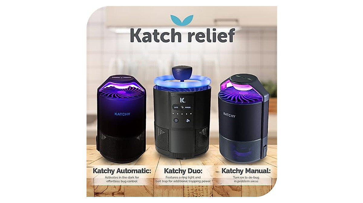 Katchy Midnight Indoor Insect Trap for Fruit Flies & Gnats