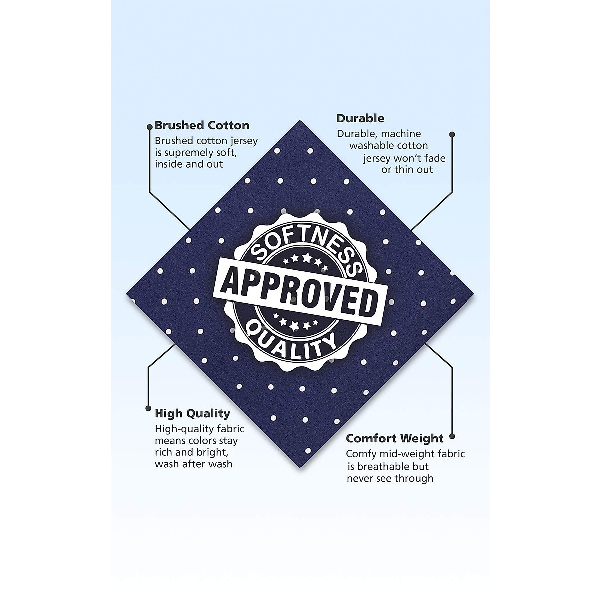 PajamaGram Womens PJs Sets Cotton - Women Summer Pajamas, Navy, M, 8-10