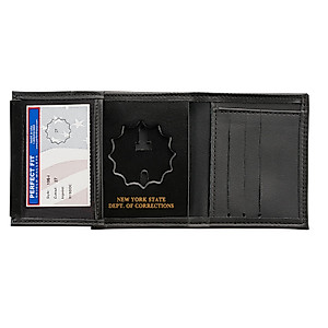 Perfect Fit Shield Wallets New York State Corrections Hidden Badge Wallet Black (Cutout PF27)