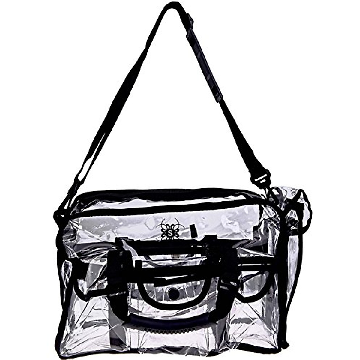 SHANY Clear Makeup Bag, Pro Mua rectangular Bag with Shoulder Strap, Large