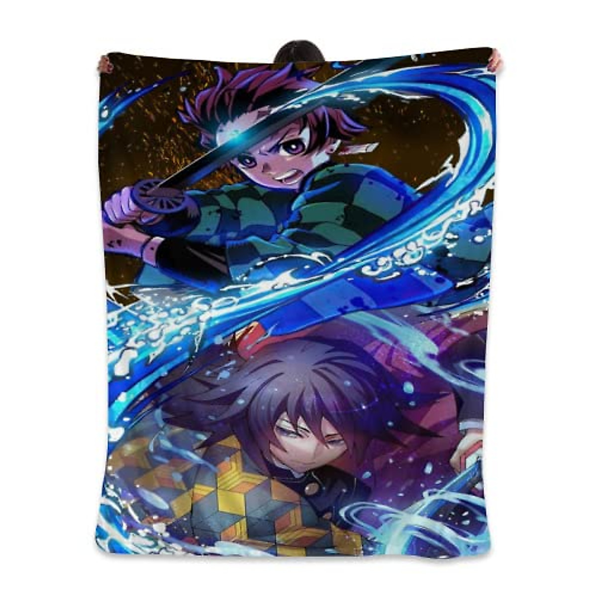 Anime Blanket Unisex Portable Ultra Soft Cartoon Blanket, Bedding, Sofa and Living Room Flannel Throw Blanket 40* 50, 50 *60 (Blue 50x60)