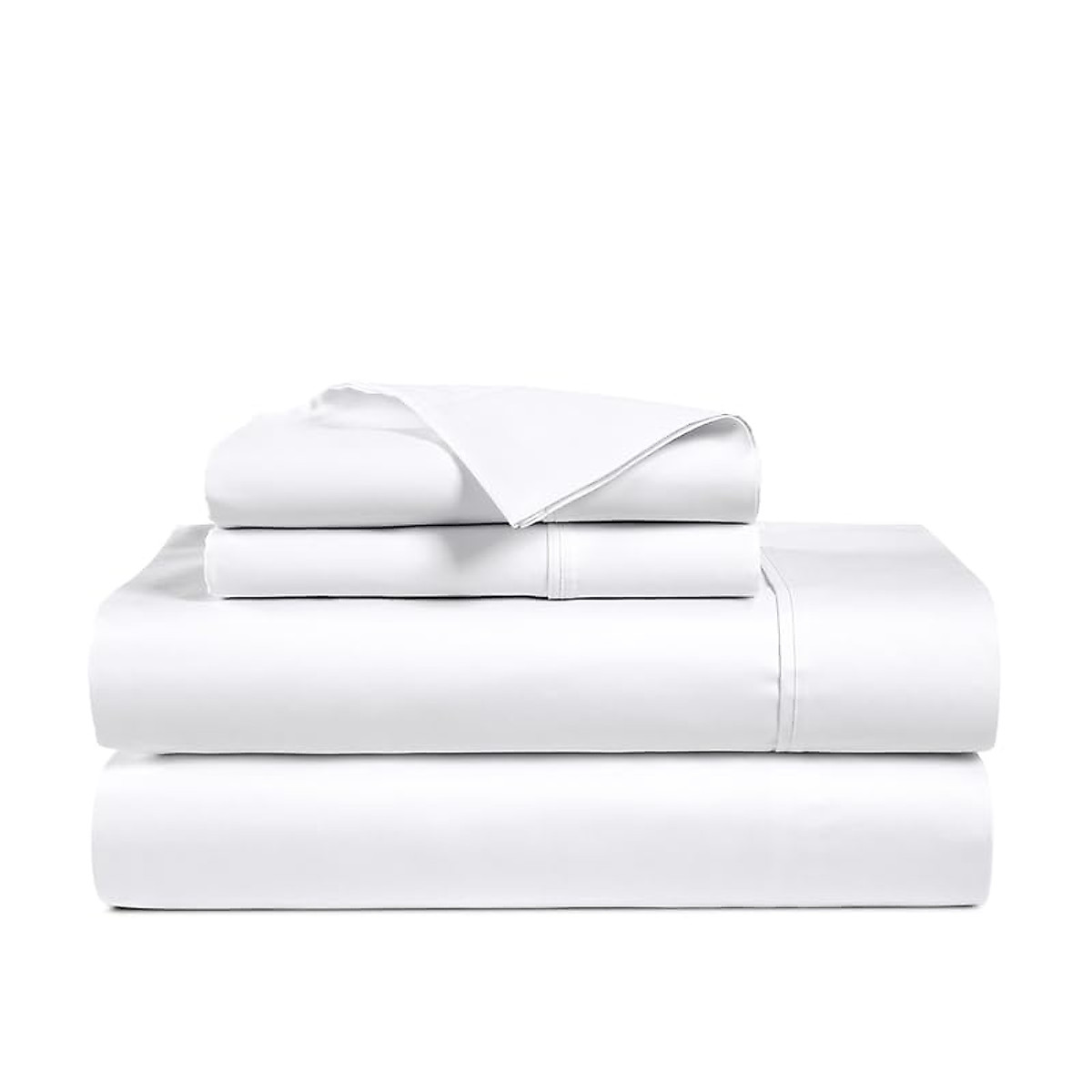 Egyptian Cotton Queen Sheets Deep Pocket 100% Egyptian Cotton Sheets 800 Thread Count Bed Sheet 4 Piece - Extra Long-staple Cotton Sheets and Breathable & Sateen Weave Bed Sheet (White)