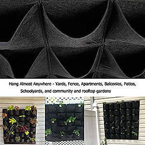 Artilife Vertical Wall Hanging Planters with 36 Pockets Outdoor Large Grow Bags for Herbs, Succulents, Artificial Plants or Flowers, Great for Garden and Patio Decoration