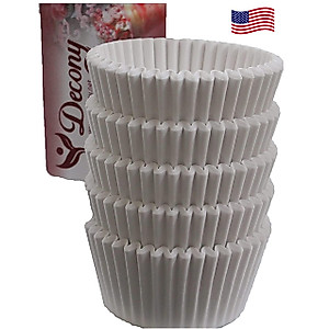 Cupcake Liners 500 pc. USA MADE - Fluted Cupcake Holder Cups for Baking Muffins, Brownies, Food-Grade, Odorless, Non-Stick, Quick-Release Paper - Fits Standard Pans, 2'' x 1.25 ",