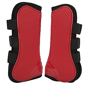 Tnfeeon 2pcs Horse Front Tendon Boots,Adjustable Horse Front Legs Support Boots Horse Leg Protective Wraps Lightweight Horse Riding Equestrian Equipment