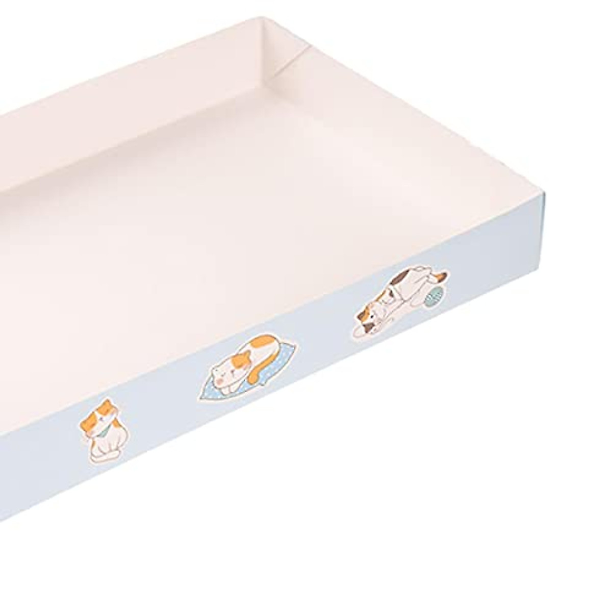 ＡＷＨＡＯ Disposable Cat Litter Box Litter Pan Kitty Travel Toilet Potty Toilet for Indoor Cats, Blue 35x25.5x5cm