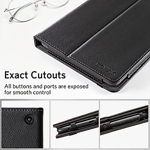 CoBak Case for All-New Fire 8 Tablet (2020/2022 Model, 10th/12th Generation) - Premium PU Leather Slim Folding Stand Shell Multiple Viewing Angles Cover with Auto Wake/Sleep