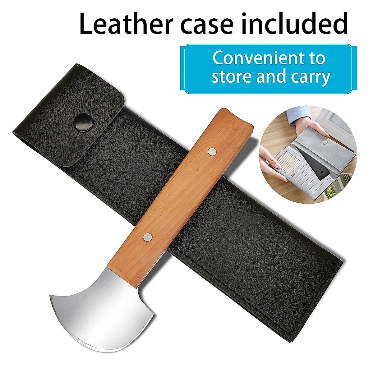 Fstcrt Rocker Knife for disabled, One Handed Gadgets, ulu knife, Curved Knife for Make Salad or Cut Food in Can & Bowl, Ideal for one-handed use by Hand Tremors, Arthritis, Elderly or Pet Owner