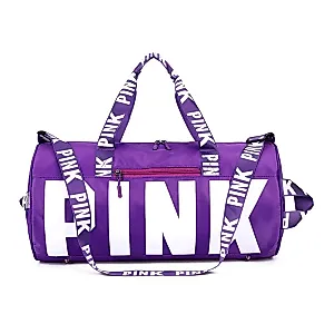 Sports Gym Bag Travel Duffle Bag for Women and Men (lavender gym bag-No Shoes Compartment)
