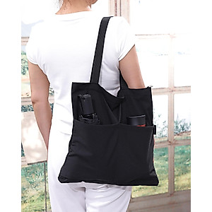 Women's Canvas Bag, Aesthetic Handbags with Zipper Travel Shoulder Bags Shopping Handbags with Inner Pockets