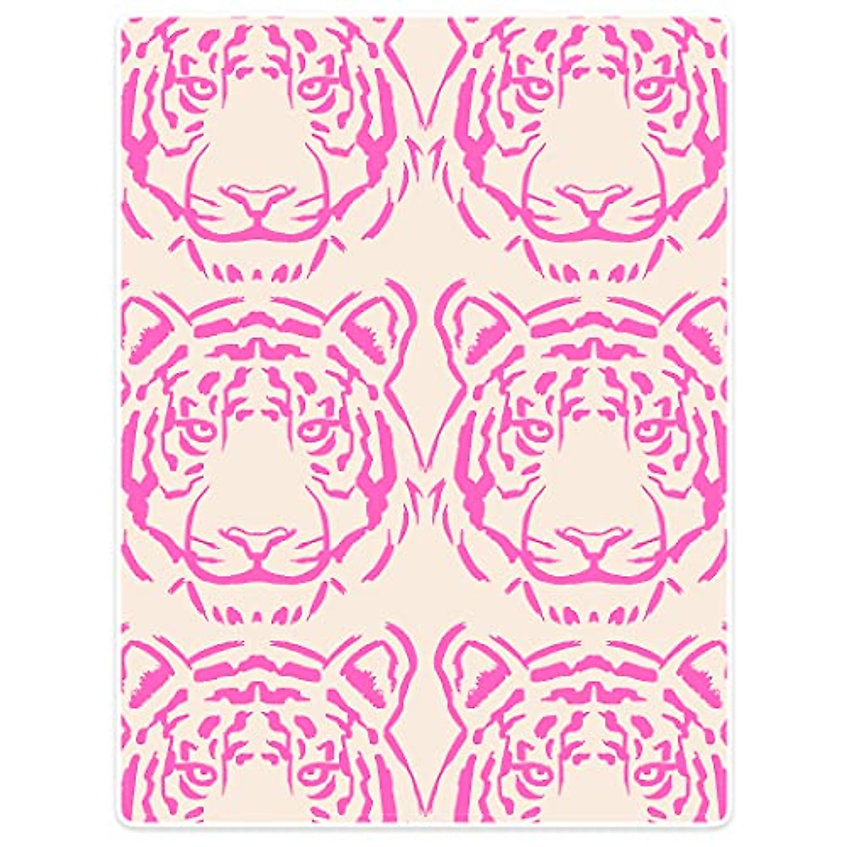 SXCHEN 60"x80" Blankets Plush Sofa Bed Throw Pink Tiger