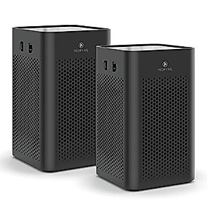 Medify Air MA-25 Air Purifier with H13 True HEPA Filter | 500 sq ft Coverage | for Allergens, Wildfire Smoke, Dust, Odors, Pollen, Pet Dander | Quiet 99.7% Removal to 0.1 Microns | Black, 2-Pack