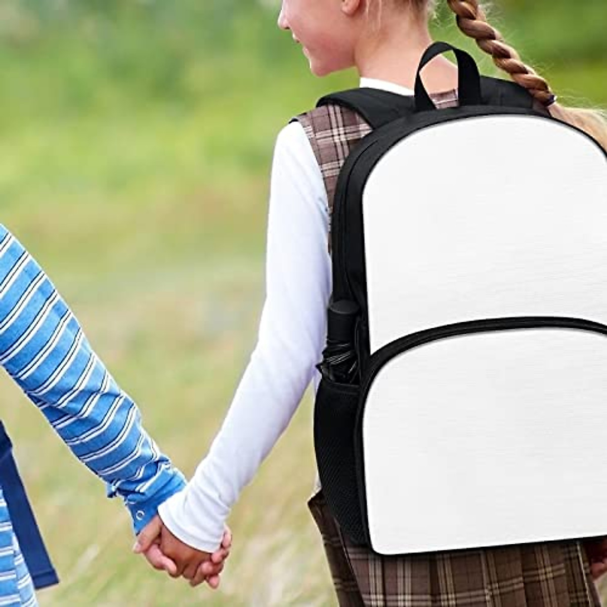 Yuyamidu African American Girls Backpack and Lunchbox Pencil Case Set 3 in 1 School Bag Preschool Kindergarten Toddler Backpack Lunch Box Set for Teens Kids Book Bags