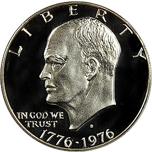 1976 S Eisenhower Proof 40% Silver Dollar Choice Uncirculated $1 PR-68 US Mint
