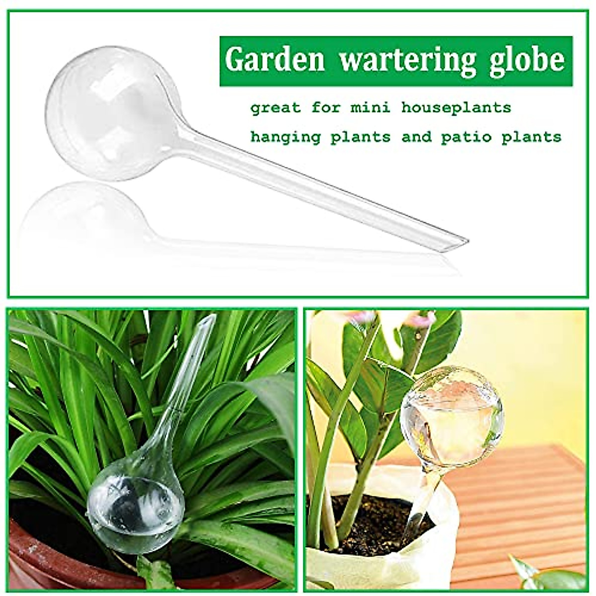 10 Pcs Plant Watering Globes,Clear Automatic Watering Bulbs,Plastic Garden Water Device for Plants,Water Drip Irrigationdevice Watering System