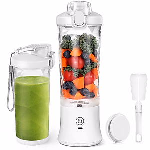 20 Oz Portable Blender for Shakes and Smoothies,4000mAh Electric Juicer, 270W Motor Smoothie Blender with BPA-Free & IP67 Waterproof, USB Fresh Juice Blender with 2 Mixing Modes for Travel, Gym, Rose