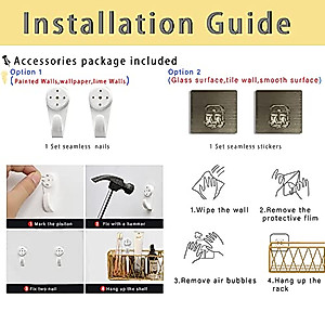 Bathroom Gold Rack Wallet Handing Toilet Shelf Storage Shower Organizer Caddy Holder Black