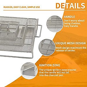 Joyagrill 8'' Cold Smoke Generator spiral square, More Durable with thicker material, Perfect Idea for Hot or Cold smoking with smoking dust on BBQ Grill and Smoker, Cold smoking time up to 4-7 Hours