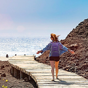 ZOMAKE Lightweight Packable Backpack 30L - Foldable Hiking Backpacks Water Resistant Compact Folding Daypack for Travel(Purple)