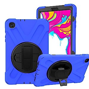 CCMAO Galaxy Tab A 8.4’’ Case 2020, SM-T307 Case, [Hand Strap] 360 Degree Rotating Kickstand Full-Body Impact Resistant Cover for Samsung Galaxy Tab A 8.4-inch SM-T307 (Blue)