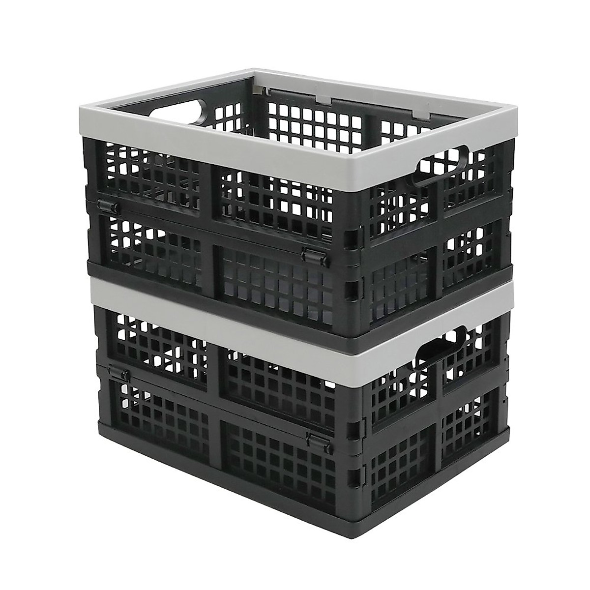 Doryh 16-Liter Collapsible Storage Crates/Stackable Storage Container Basket, Set of 2