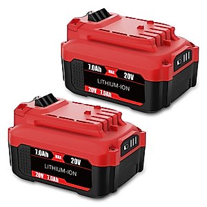 POWTREE 7000mAh 20V CMCB205 Battery Replacement for Craftsman V20 MAX Lithium Ion Battery CMCB205 CMCB204 CMCB206 CMCB202 CMCB201 20V Cordless Power Tools Craftsman 20V Max V20 Series Battery 2Pack
