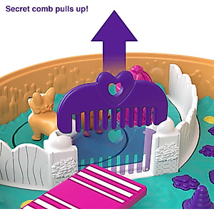 Polly Pocket Compact Playset, Corgi Cuddles with 2 Micro Dolls & Accessories, Travel Toys with Surprise Reveals (Amazon Exclusive)