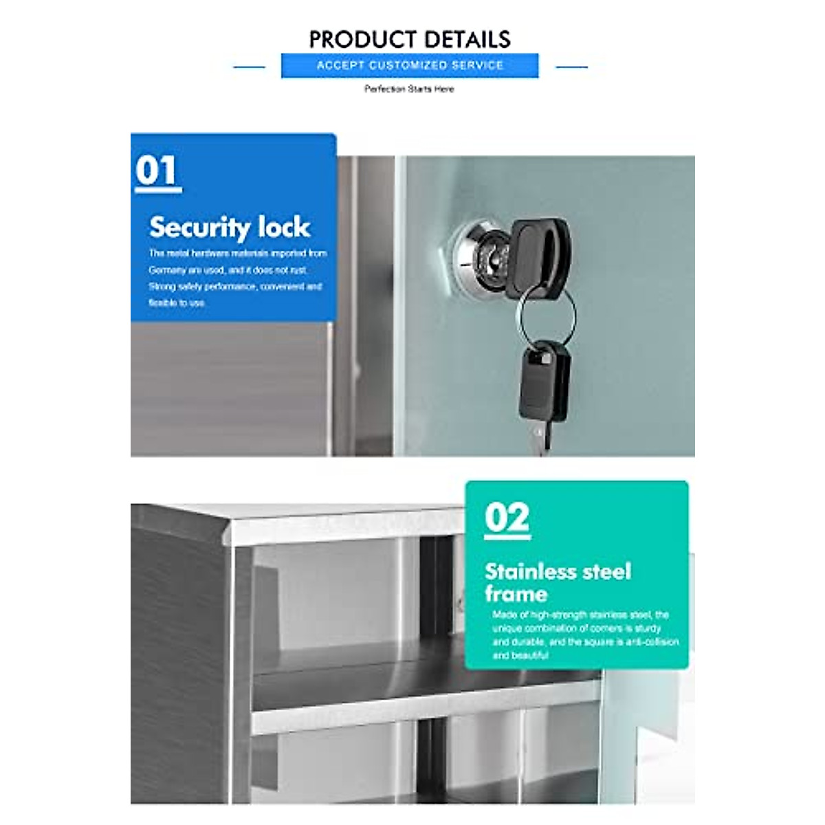 Wincere S1200 Moisture Resistance Steel Wall Mount Medicine Cabinet First Aid Storage Medical Organizer