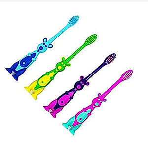 Kiminors, dobrygalpe 4 Pcs Cartoon Kangaroo Small Head Children Toothbrush With Extra Soft Bristles,Colorful, 40 x 100 x 80 MM