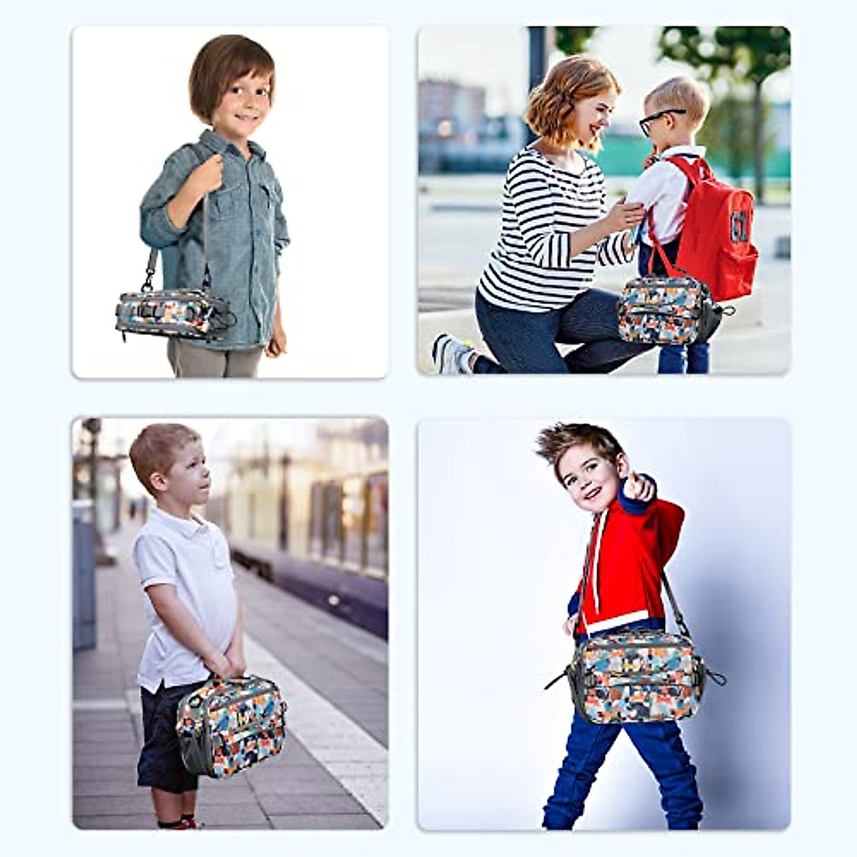 Maelstrom Lunch Box Kids,Expandable Kids Lunch Box,Insulated Lunch Bag for Kids,Lightweight Reusable Lunch Tote Bag for Boy/Girl,Suit for School/Picnic,9L,Giraffe