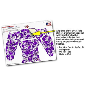 WraptorSkinz Skin Wrap compatible with Sony PS5 DualSense Controller Scattered Skulls Purple (CONTROLLER NOT INCLUDED)