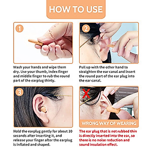 LYSIAN Ultra Soft Foam Earplugs for Sleep 38dB SNR, Noise Reduction Ear Plugs for Sleeping Noise Cancelling, Snoring, Shooting,Work,Plane-60 Pairs