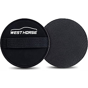 WEST HORSE 6" Car Detailing Clay Pad, Clay Bar Pad Disc for Auto Detailing, 1Pc Magic Clay Pad and 1Pc Hand Strap Applicator (6 Inch, Black)