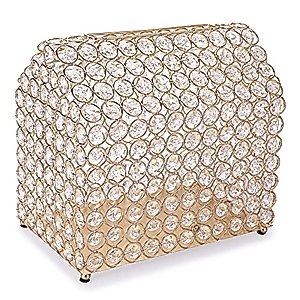 ELLDOO Crystal Wedding Card Box, House Shape Money Card Box Gold Gift for Wedding Receptions, Centerpiece Decor, Anniversary, Keepsake, Gift Display Box