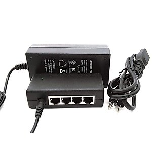iCreatin 4-Ports PoE Injector Midspan, 48V65W PoE Switch Power Over Ethernet Supply for 4 IP Camera, VOIP Phones or Access Points