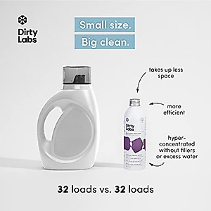 Dirty Labs | Murasaki Scent | Bio Enzyme Liquid Laundry Detergent | 32 Loads (8.6 fl oz) | Hyper-Concentrated | High Efficiency & Standard Washing | Nontoxic, Biodegradable | Stain & Odor Removal