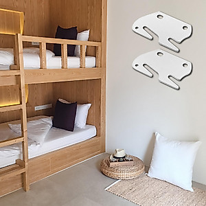 Homoyoyo 2pcs Furniture Connector Bedside Rail Bracket Tool Stand Metal Stand Headboard Brackets for Metal Bed Frame Accessories for Frames Bed Rail Connector Iron Hanging Board Wooden Bed