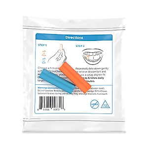 EverSmile OrthoChews Medical Grade Silicone Chew with Comfort Bite Technology | Dental Aligner Seater, Chewies for Invisalign, Clear or Metal Braces | Help to Seat Your Aligner Trays (2 Pack)