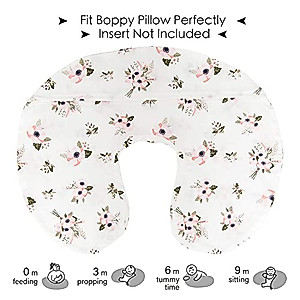 TILLYOU Nursing Pillow Cover - Egypt Cotton Care for Baby Boy Girl,Breathable Nursing Slipcover,Feeding Position Support