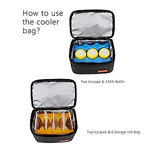 V-COOOL Breast Pump Bag Backpack, Tote Bag with 15.6 Inch Laptop, Fits Most Breast Pumps and Cooler Bag, Pumping Bag for Working Mom(Black)