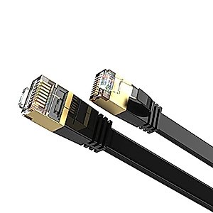 AUCAS Cat 8 Ethernet Cable 50u Gold Plated RJ45 Connectors，32AWG Cat8 Network LAN Cord，High Speed for Gaming, Modem Router, PC,PS4,Xbox,PS4,Xbox(0.5M/1.5FT)
