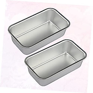 UPKOCH 2pcs Banana Suit Non Stick Baking Sheet Mini Loaf Pans with Lids Loaf Baking Tray Baking Pan French Bread Household Baking Plate Kitchen Supplies Cake Baking Tray Non Stick Pan Set