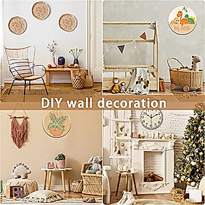 JOICEE 6PACK Wood Circles for Crafts，14 Inch Unfinished Wood Rounds Discs for Door Hanger Sign Blank, DIY Wooden Discs for Crafts Painting and Christmas Halloween Decoration