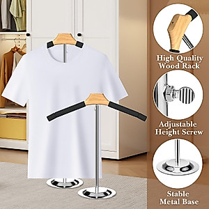 Shirt Display Stand 1 Pack T Shirt Display Stand For Vendors 18.1-31 Inch Height Adjustable Shirt Rack Shoulder Stand Clothing Display Stand Portable Hanger Rack for Steaming Dress Garment