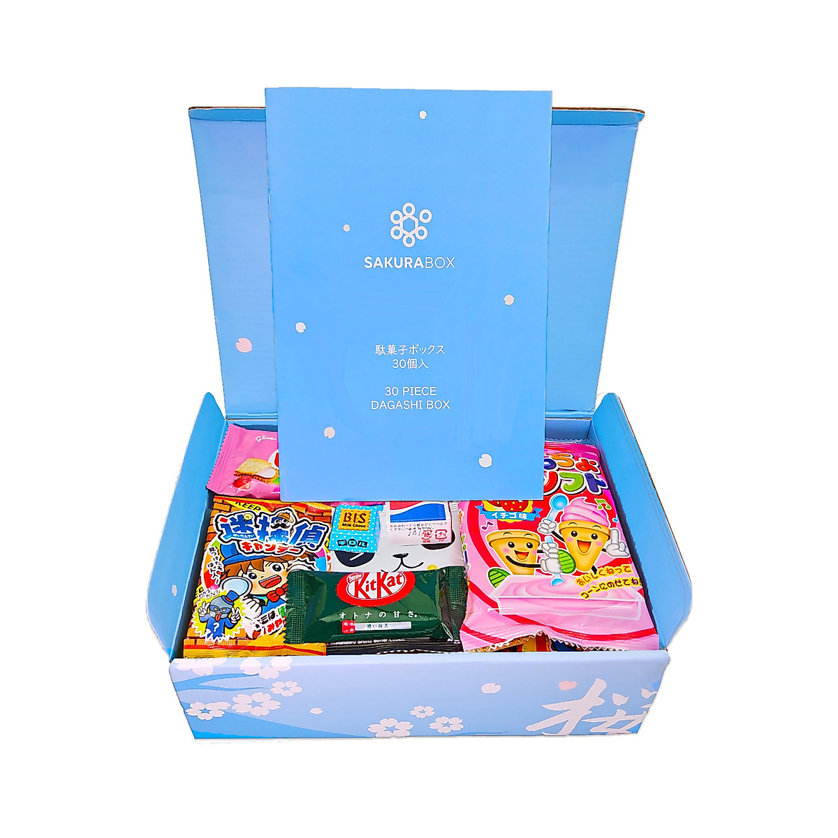 Sakura Box Japanese Snacks & Candy 30 Piece Dagashi Set Gift (Box)