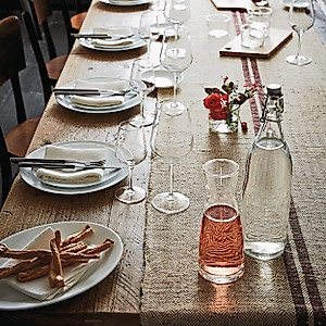 Bormioli Rocco Giara Swing Top Bottles 33 ¾ Ounce-4 Pack Round Clear Glass Grolsch Flip Top Bottle With Stopper, for Beverages, Smoothies, Kefir, Beer, Soda, Juicing, Kombucha, Water, Milk and Vinegar