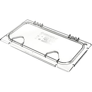 Carlisle FoodService Products CM10279Z07 Coldmaster EZ Access Lid with Notch, 1/3 Size, 0.9" Height, 13" Width, 7" Length, Polycarbonate (PC), Clear (Pack of 2)