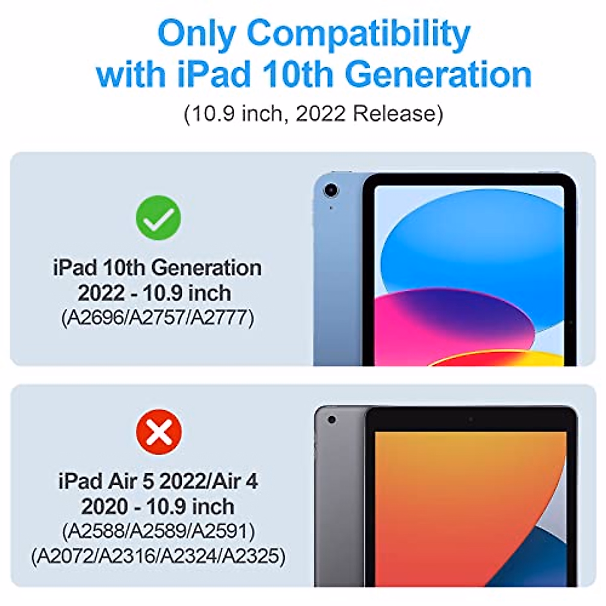 BAMCOO Clear Case for iPad 10th Generation 2022 - 10.9 inch Compatible iPad 10th Gen - Transparent Protective Shockproof TPU Gel Silicone Back Cover