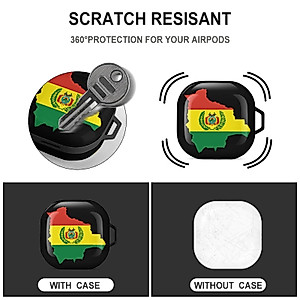 Flag Map of Bolivia Print Cover Compatible for Galaxy Buds 2 Pro/Galaxy Buds 2/ Galaxy Buds Pro/Galaxy Buds Live Carrying Protector Case