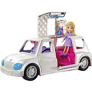 Polly Pocket Vehicle Toy with 3-inch Doll & 14 Fashion Accessories, Arrive In Style Limo Playset